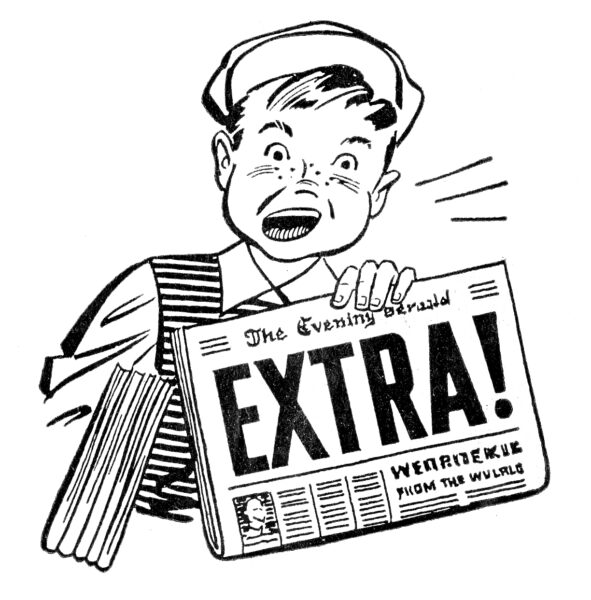 2 Vintage Newsboy Clipart! - The Graphics Fairy