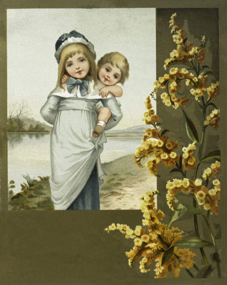 33 Children with Flowers Pictures! - The Graphics Fairy