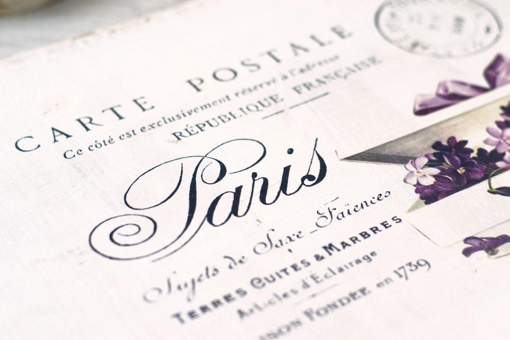 DIY Shabby French Postcard Sign project & free printable!
