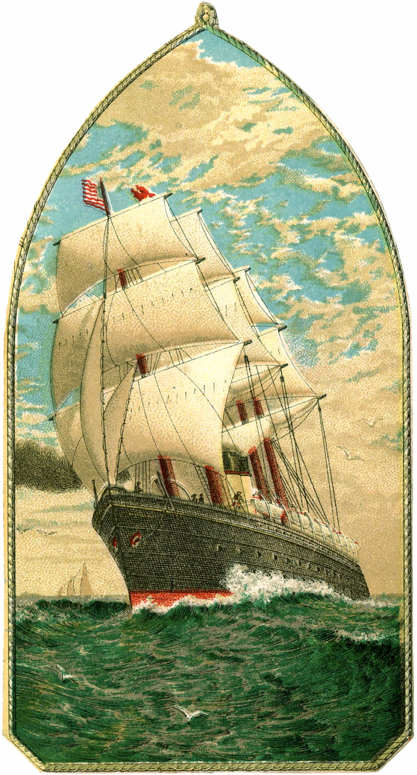 14 Vintage Ship Images! - The Graphics Fairy