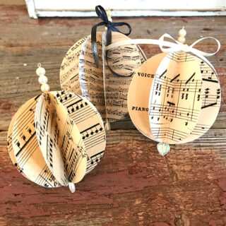 How to Make Sheet Music Ornaments! - The Graphics Fairy