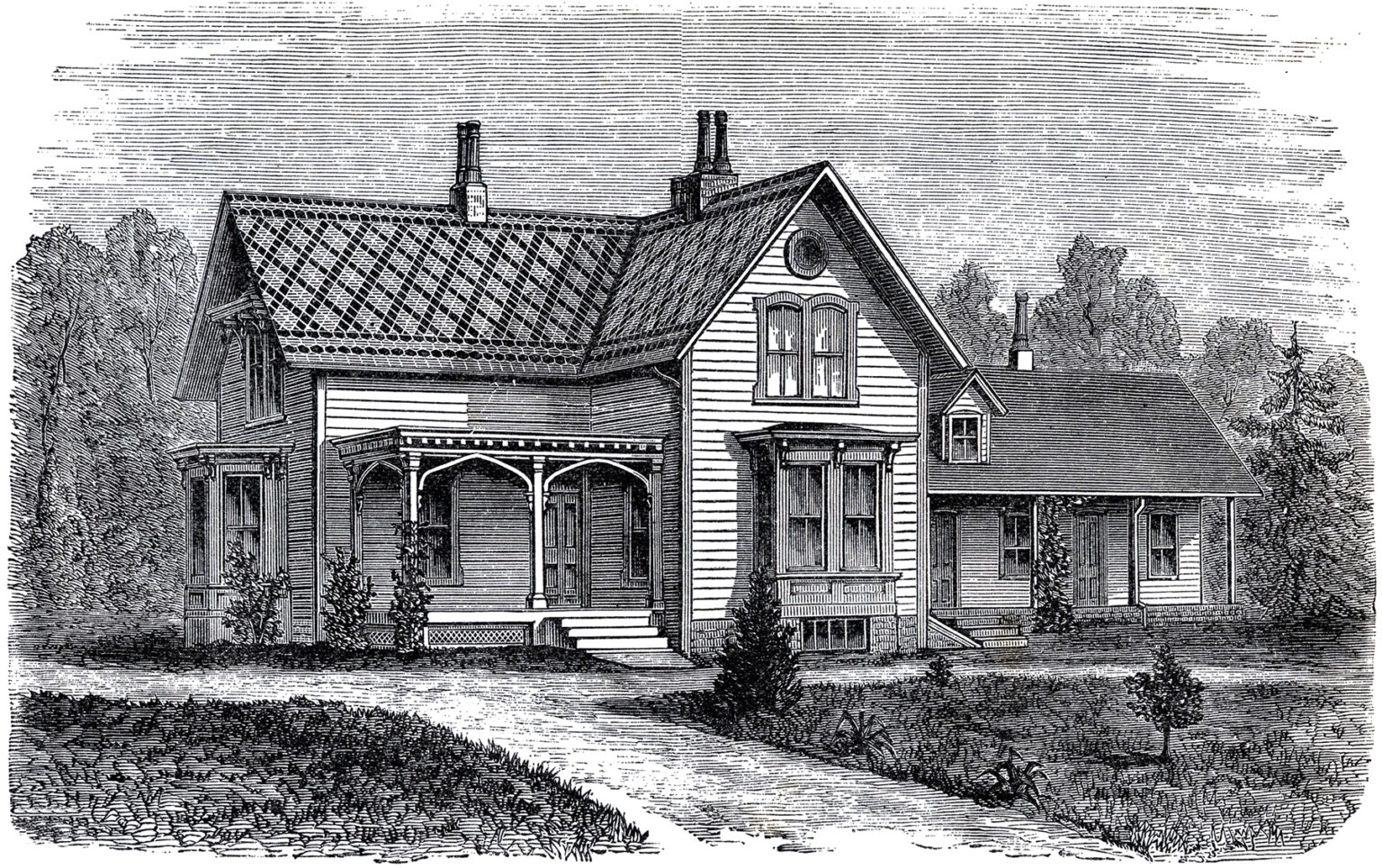 11 Old Houses Clipart! - The Graphics Fairy