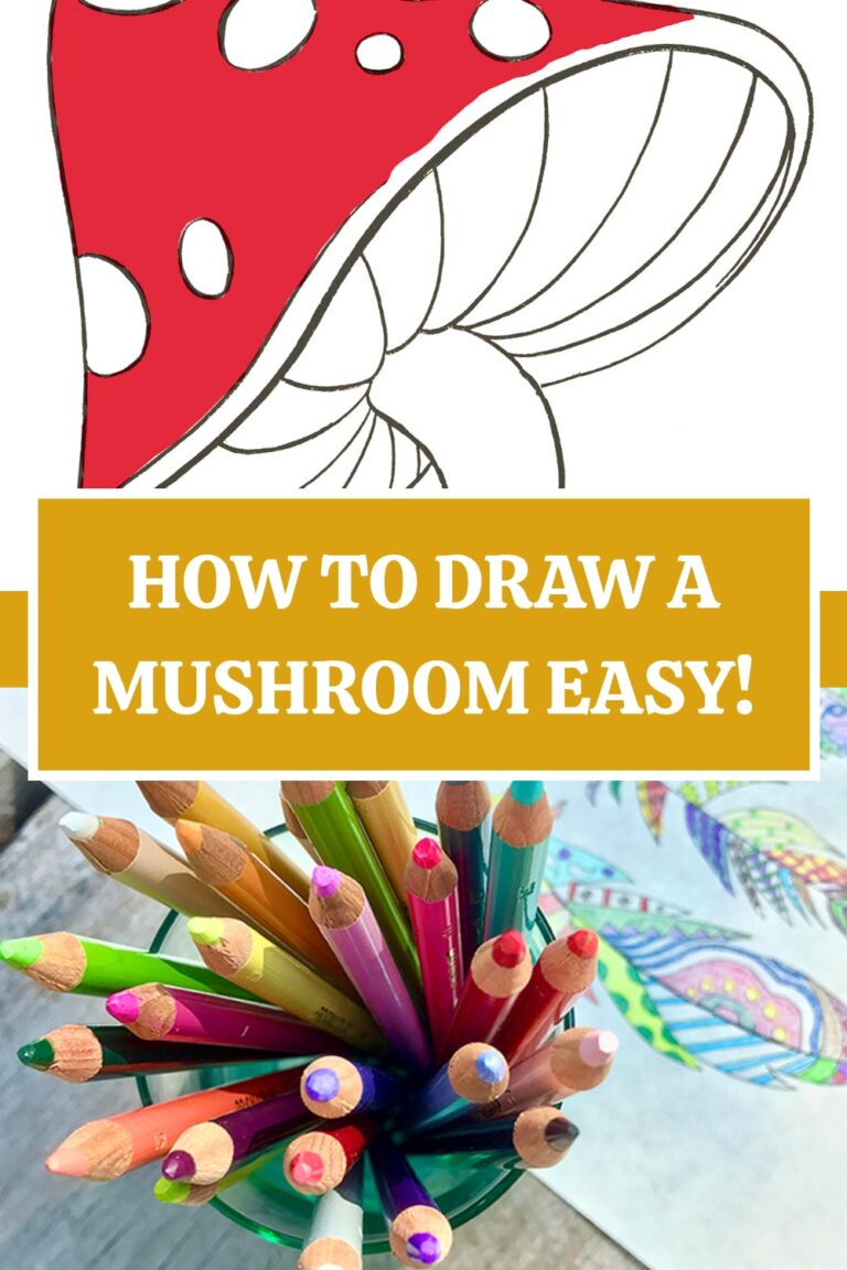 Mushroom Drawing Easy! - The Graphics Fairy