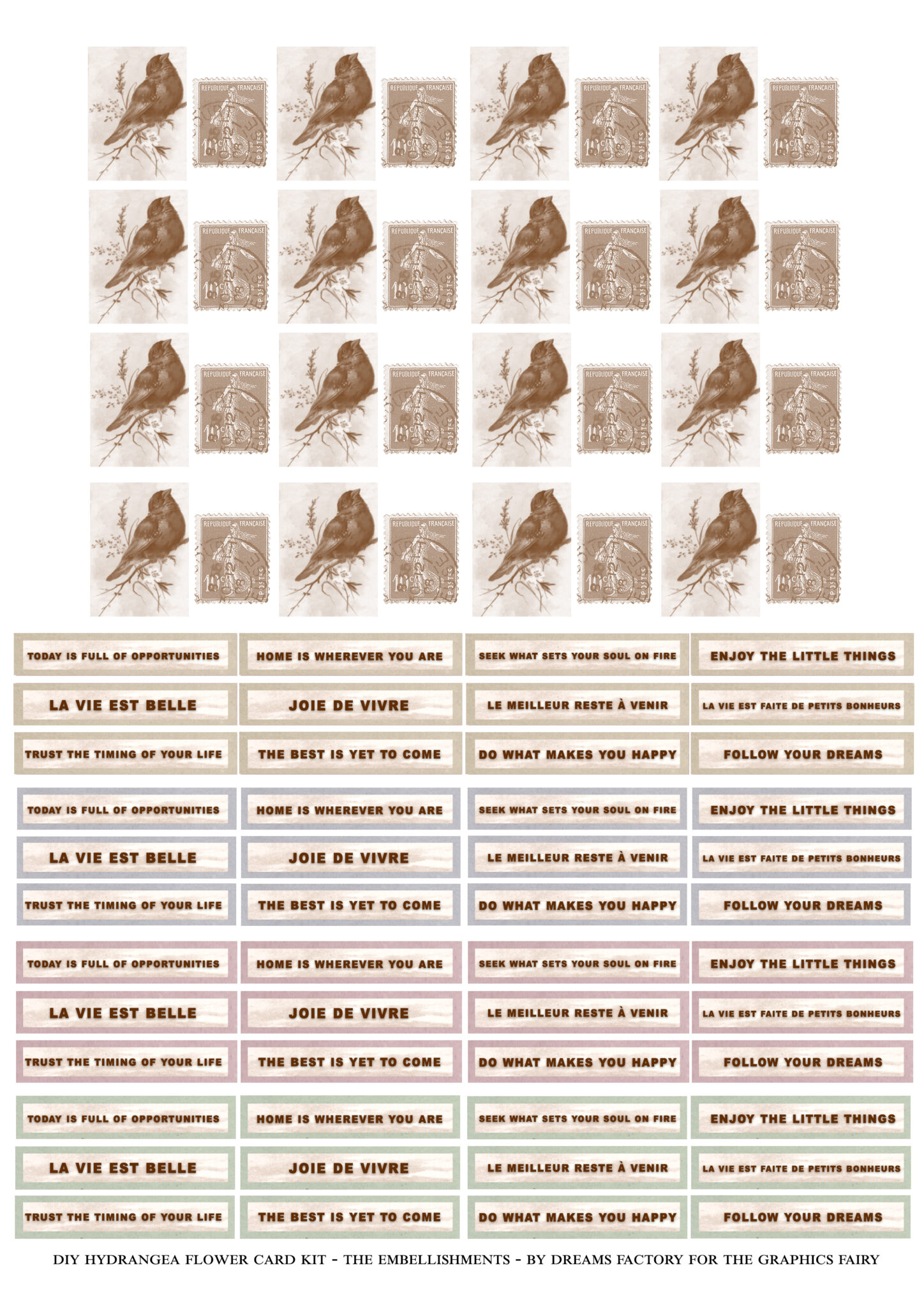 Card Decorating Ideas: (Beautiful Card Kit!) - The Graphics Fairy