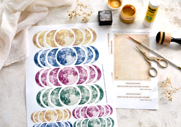Moon Craft Ideas - Moon Phases Cards! - The Graphics Fairy
