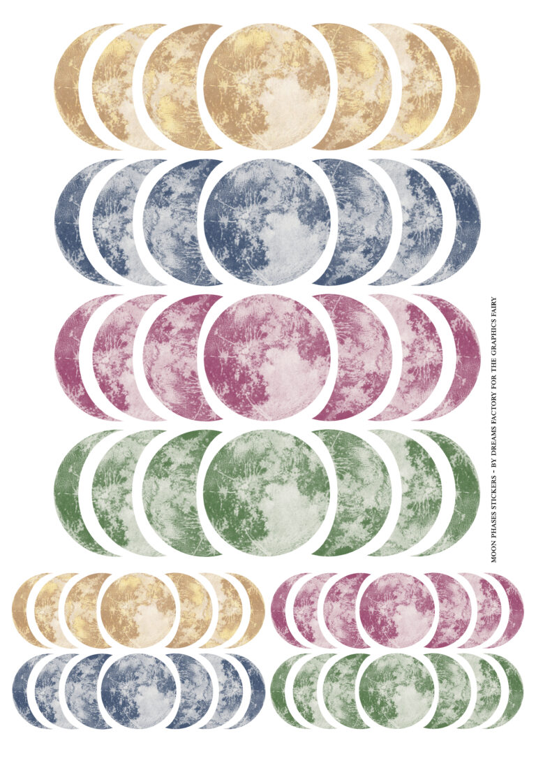 Moon Craft Ideas - Moon Phases Cards! - The Graphics Fairy
