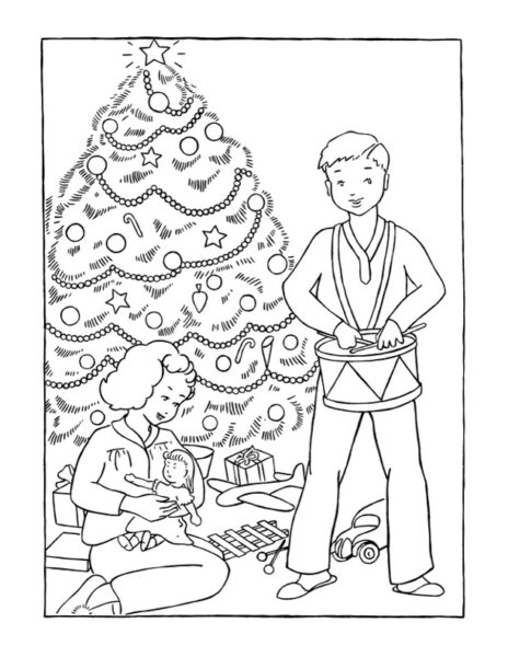 8 Christmas Tree Coloring Pages! - The Graphics Fairy