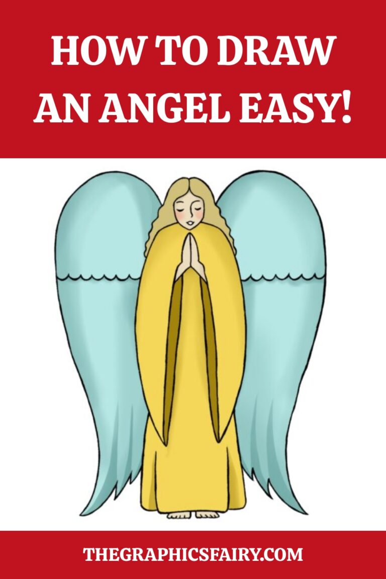 Angel Drawing {5 Easy Steps}! - The Graphics Fairy