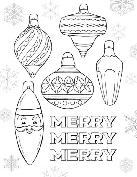 4 Ornament Coloring Pages! - The Graphics Fairy