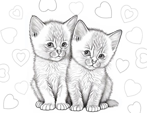 8 Cat Coloring Pages! - The Graphics Fairy
