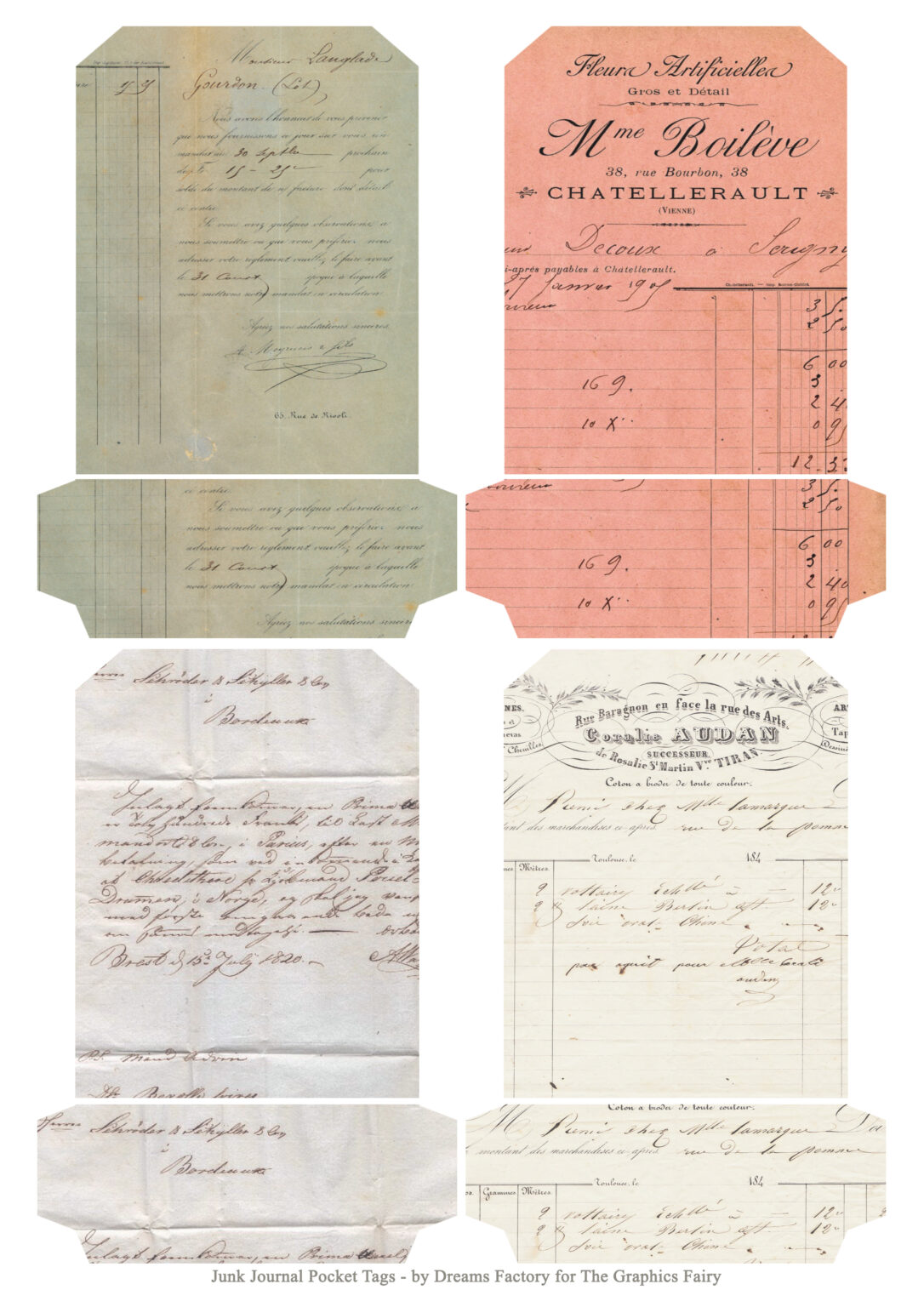 Junk Journal Pockets: (Free Printables!) - The Graphics Fairy