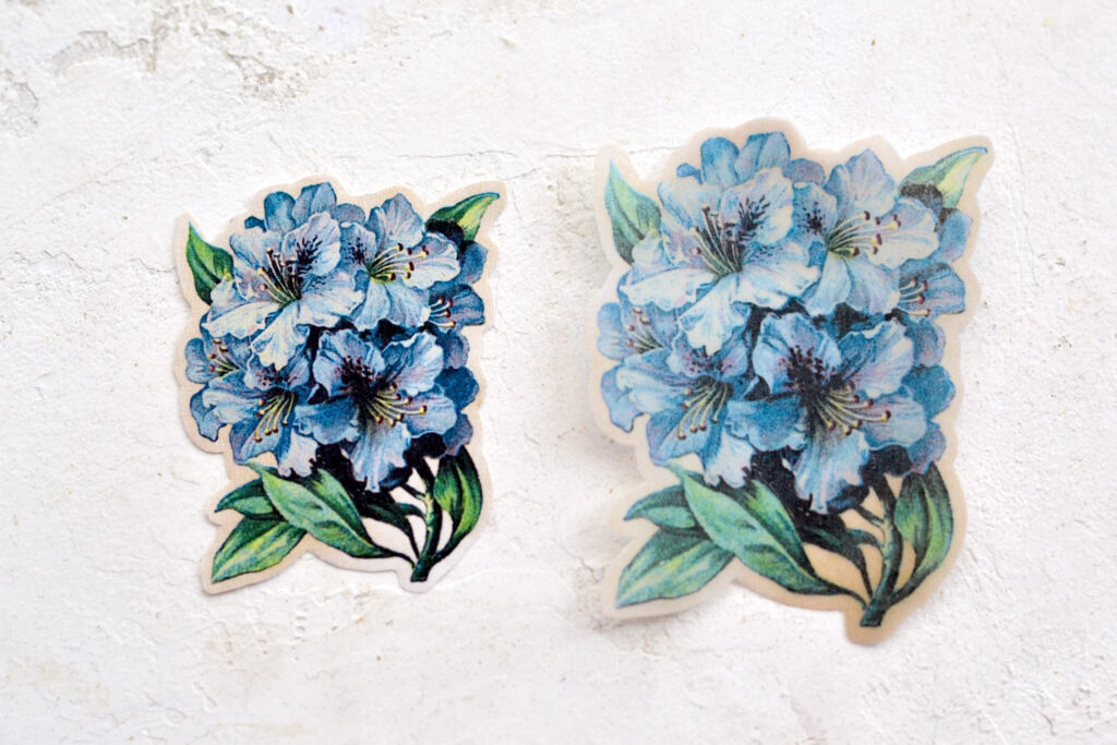 DIY Vintage Flower Stickers - The Graphics Fairy