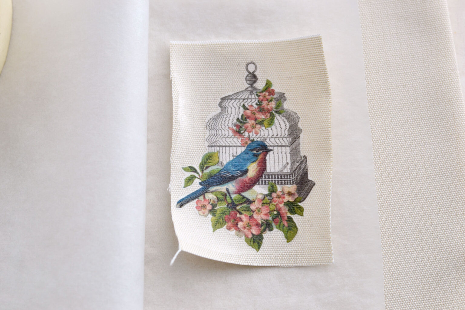 DIY Vintage Floral Fabric Tags: Paper Napkin Technique! - The Graphics ...