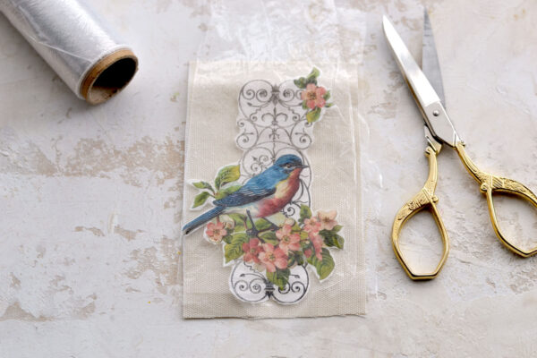 DIY Vintage Floral Fabric Tags: Paper Napkin Technique! - The Graphics ...